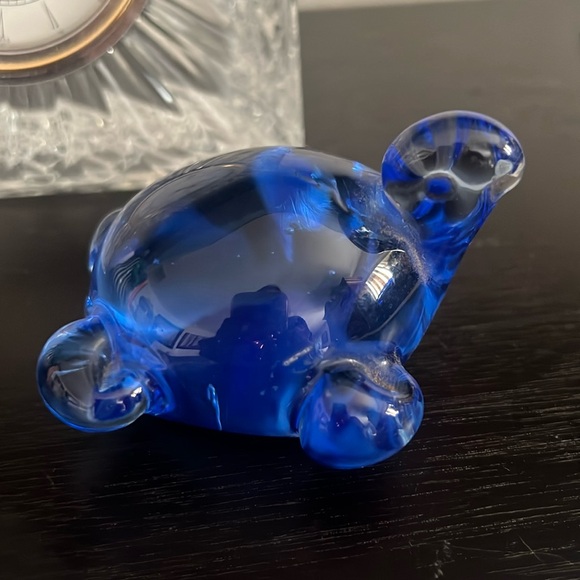 unbranded | Art | Cobalt Blue Blown Glass Turtle | Poshmark